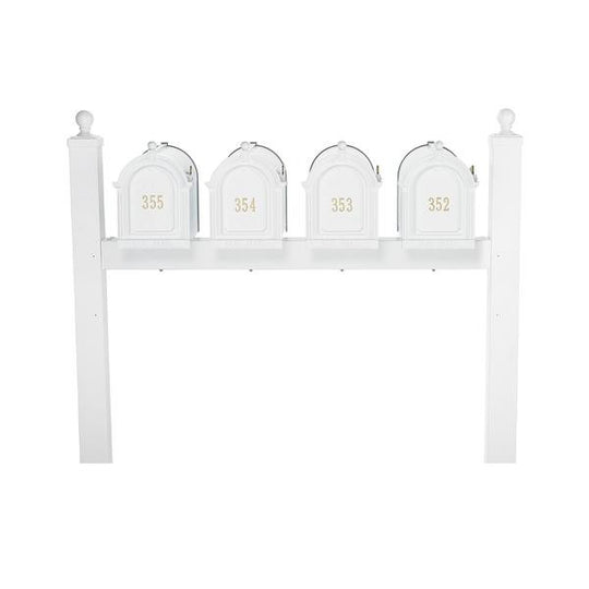 Whitehall Personalized Multi Family Mailbox Quad Package with Posts ...