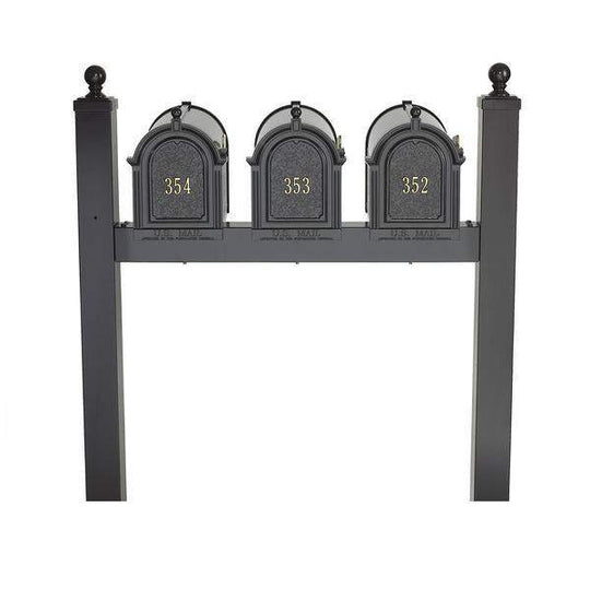 Whitehall Products Personalized Multi Mailbox Triple 3 Mailbox Package ...