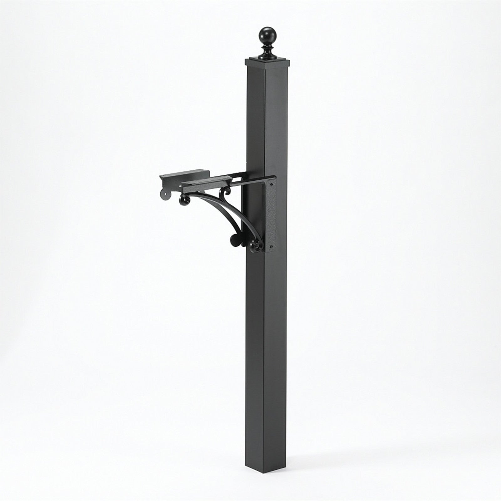 Whitehall Deluxe Mailbox Post with Brackets and Ball Finial – Prime ...